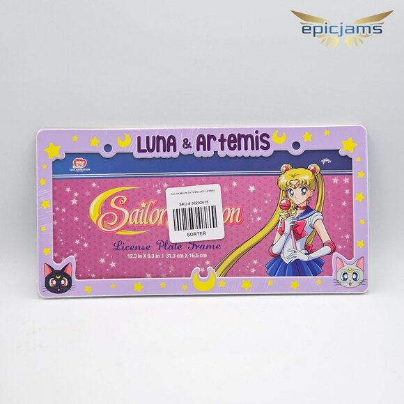 Sailor Moon | Other | Sailor Moon Luna Artemis License Plate Frame 2 ...